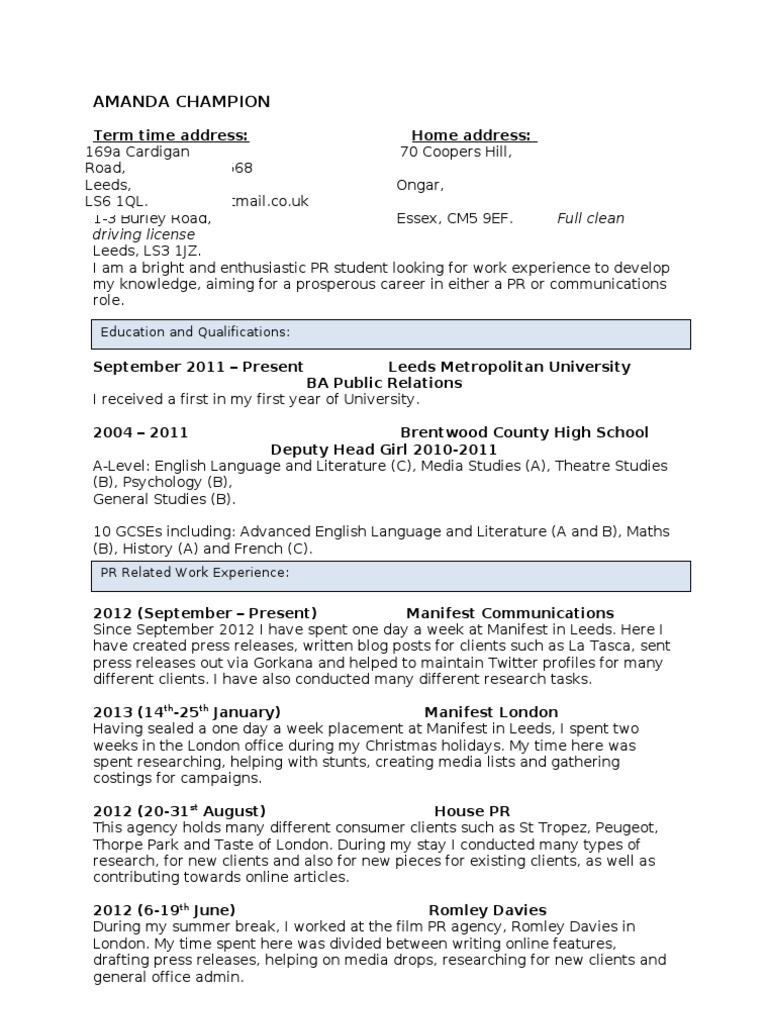 Amanda Champion: Full Clean Driving License | PDF | Press Release ...