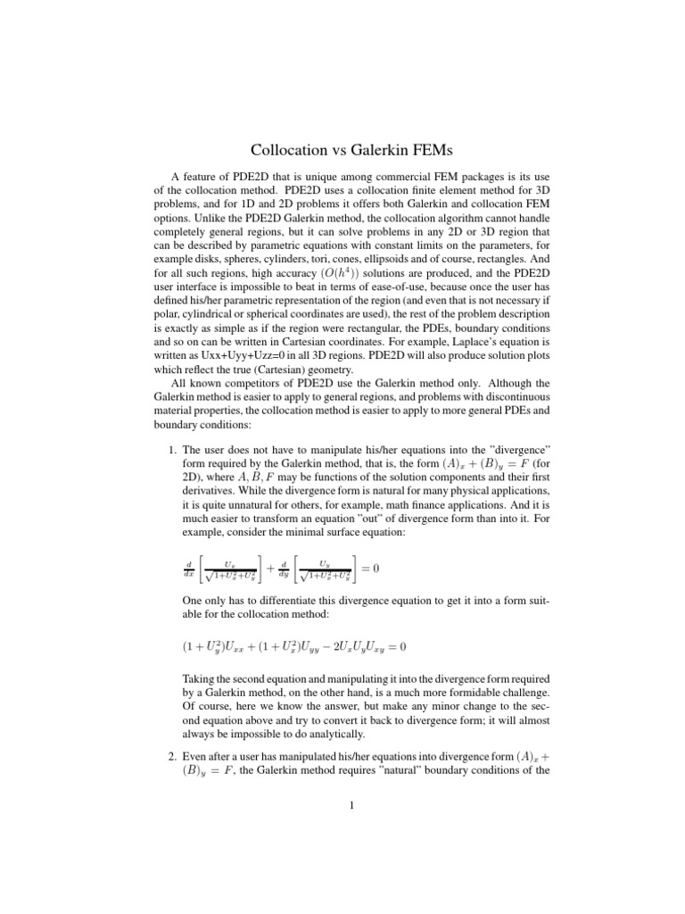 Collocation Pdf Partial Differential Equation Finite Element Method