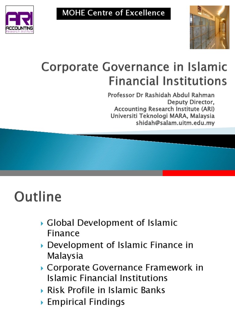 Corporate Governance in Islamic Financial Institutions | PDF | Islamic ...