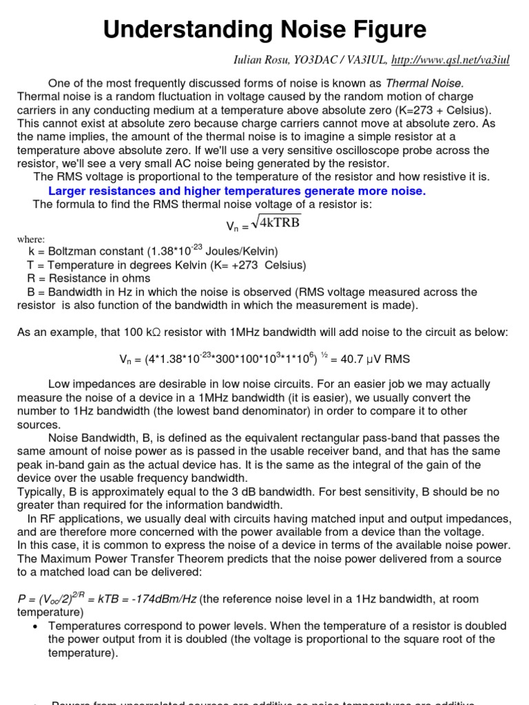 Understanding Noise Figure | PDF