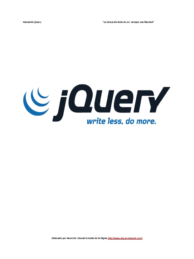 Manual de Jquery Espanol | PDF | Script Java | Marco de software