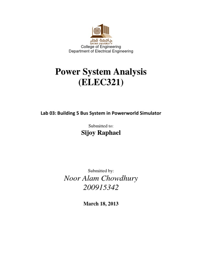 5 Bus System in PowerWorld Lab | PDF | Capacitor | Electric Power System