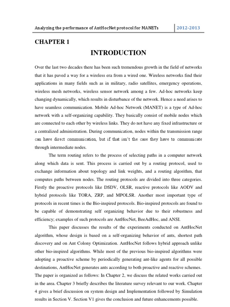 Seminar Report On Anthocnet | PDF | Wireless Ad Hoc Network | Routing