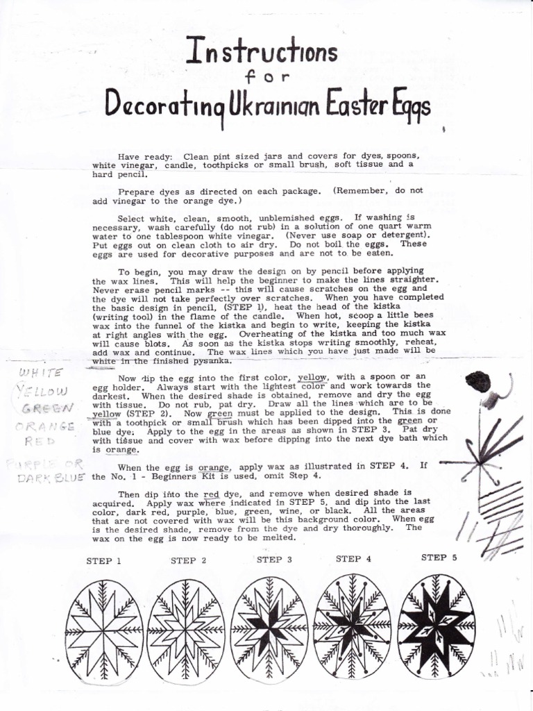 Beginner's Guide to Pysanky Eggs | PDF | Egg | Easter