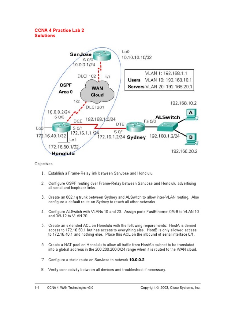 Ccna 4 Practice Lab 2 Solutions | PDF | Cisco Certifications | Router ...