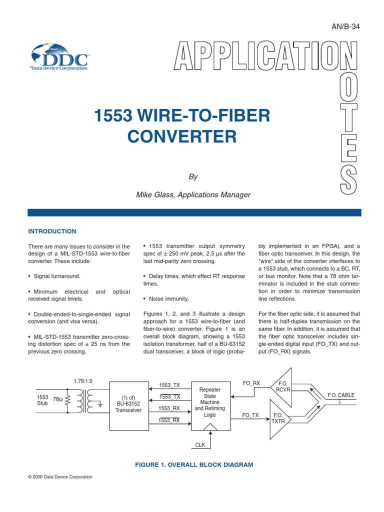 1553 Wire to Fiber Converter | Electronics | Electricity