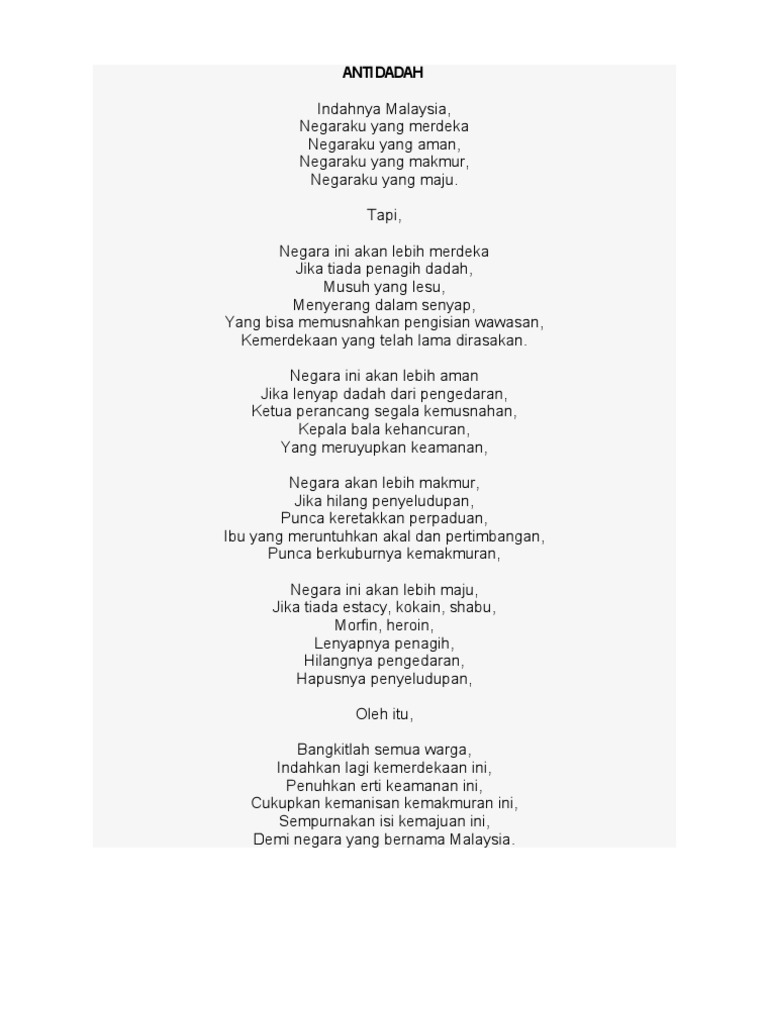 Koleksi Sajak Sajak Patriotik Oleh Penulis Terkenal Sebelum Selepas ...