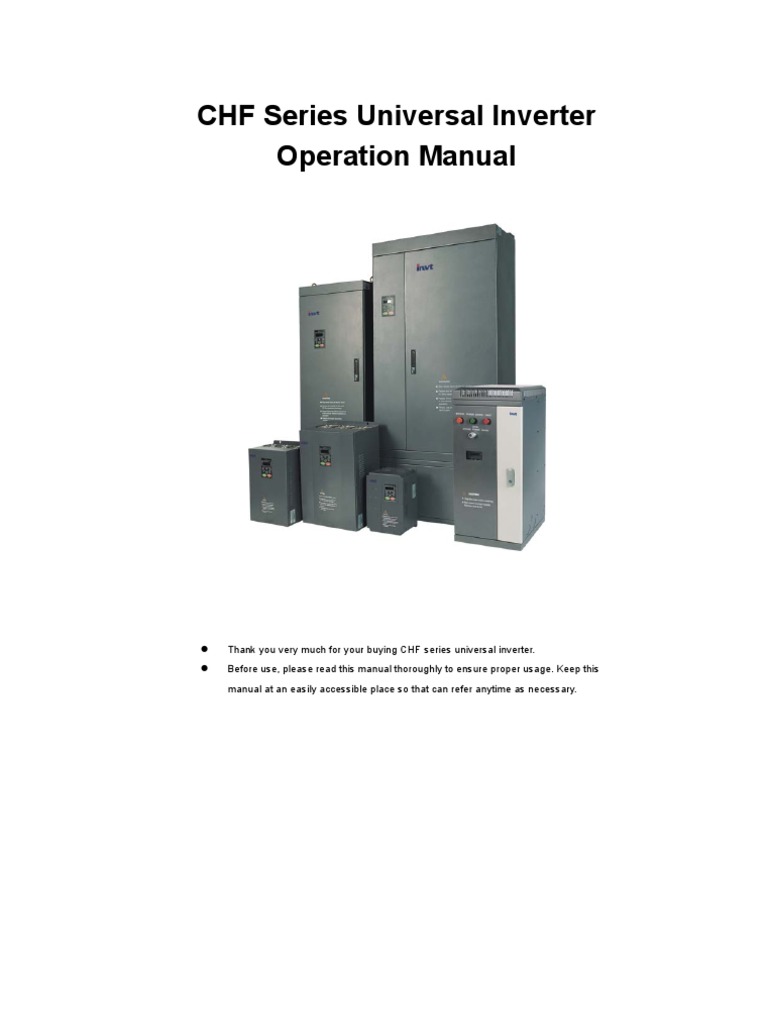 CHF Series Universal Inverter Operation Manual | PDF | Power Inverter ...