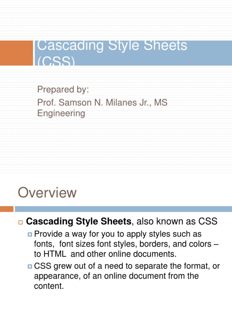 Cascading Style Sheets (CSS) | PDF | Cascading Style Sheets | Html Element