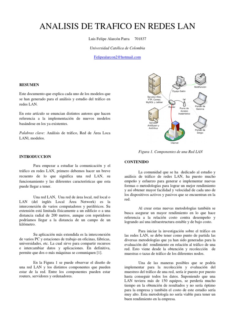Analisis de Trafico en Redes Lan | Grupo de computadoras | Red de área ...