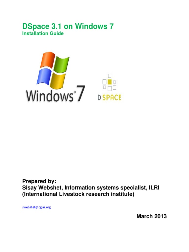 Installing DSpace 3.1 On Windows 7 | PDF | Java (Programming Language) | Postgre Sql
