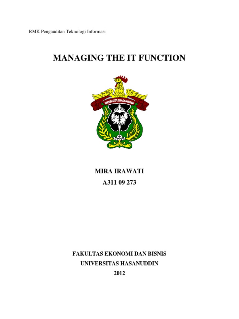 Manage The It Function | PDF