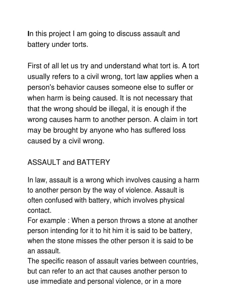 Assault And Battery Assault Battery Crime
