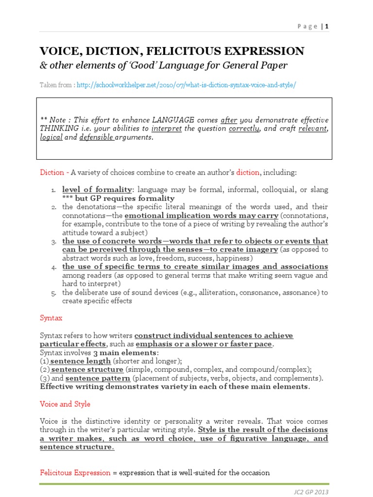 Voice For General Paper | PDF | Irony | Metaphor