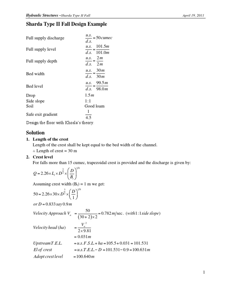 Sharda Type II Fall Design Overview | PDF | Civil Engineering ...