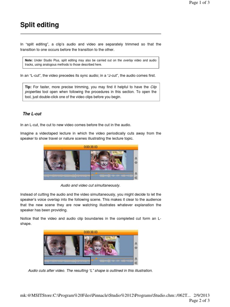 Split Editing: The L-Cut | PDF | Leisure | Entertainment (General)