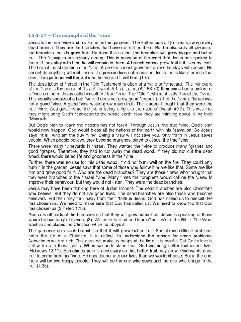 John 15-16 Commentary | PDF | Disciple (Christianity) | Jesus