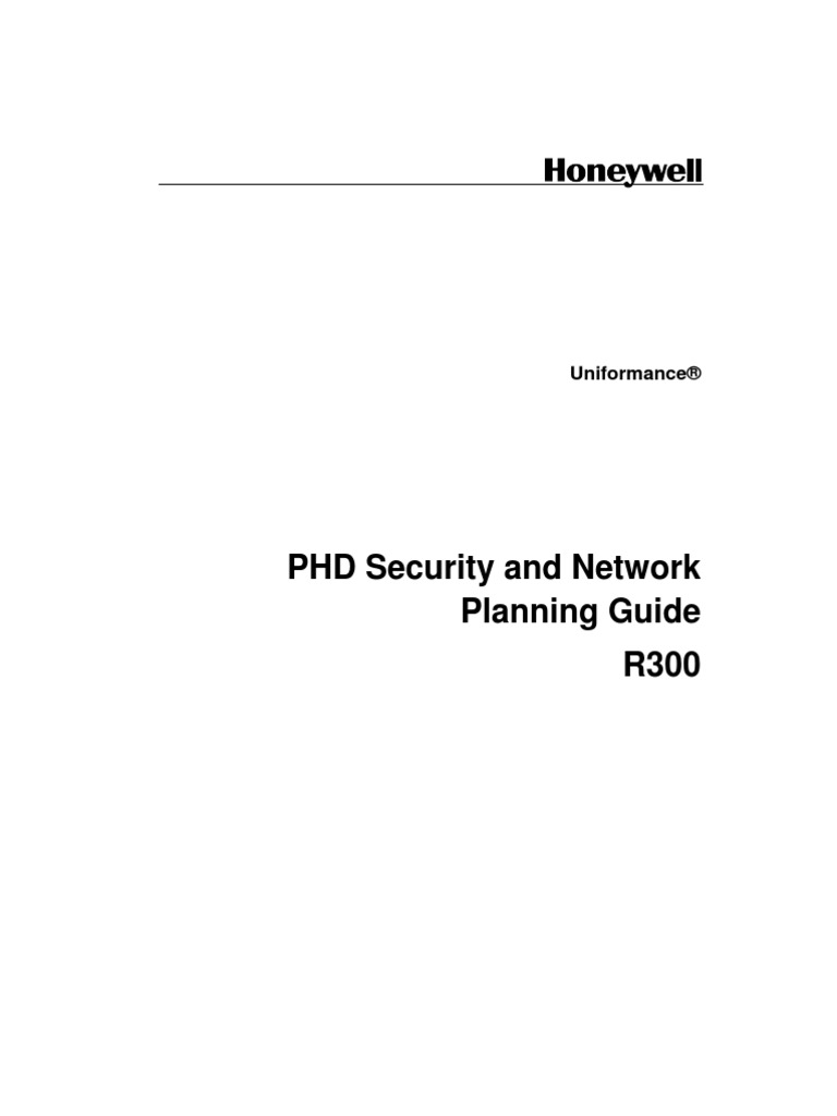 PHD Security and Network Planning Guide R300: Uniformance® | PDF | Port ...