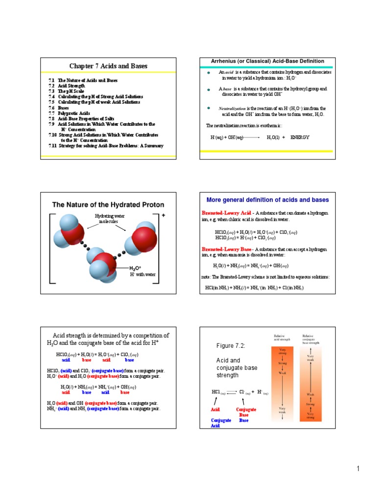 Notes Solutions Chapter 07 | PDF | Acid | Ph
