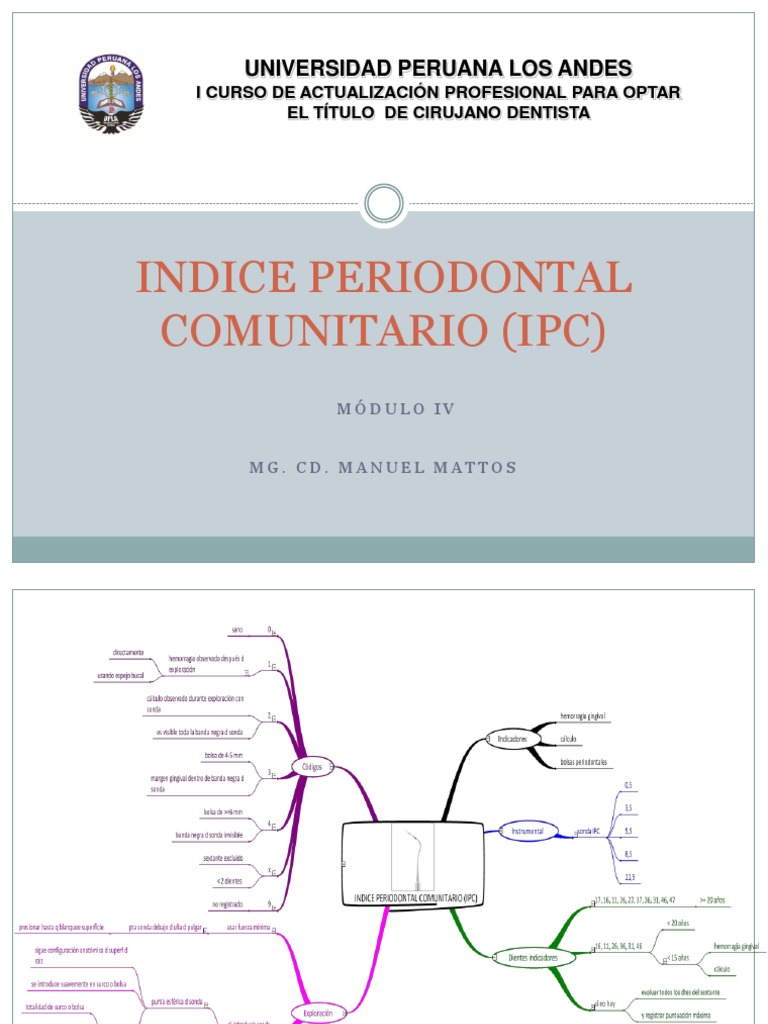 Índice Periodontal Comunitario (IPC) | PDF | Negocios | Salud y bienestar