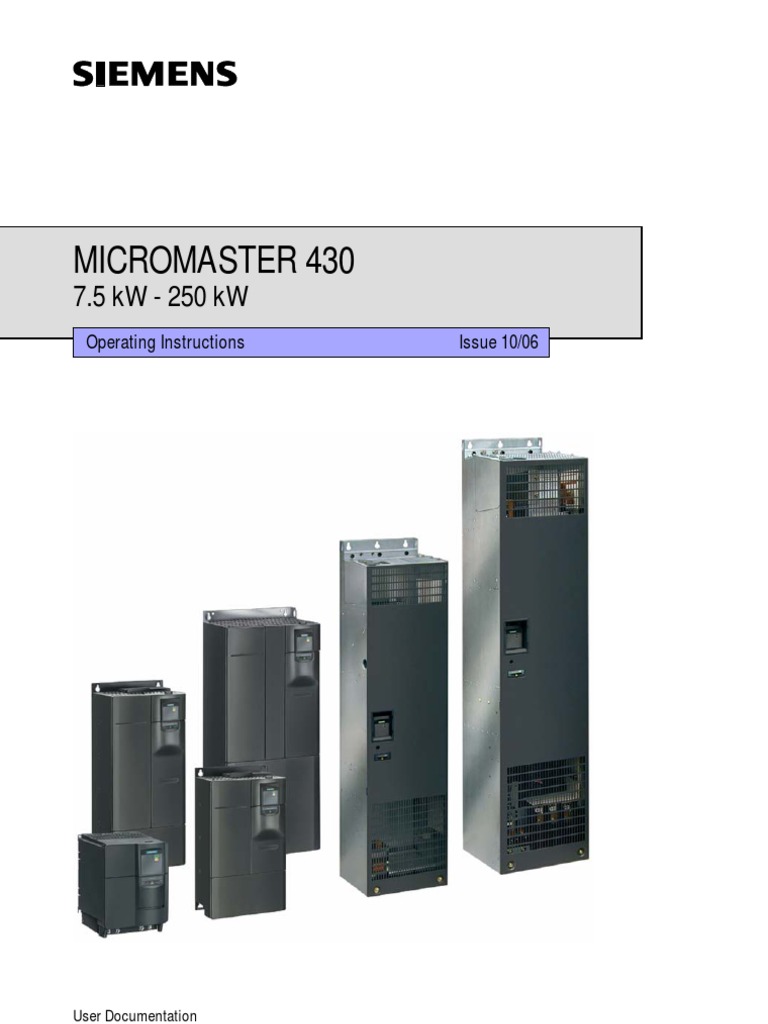 Siemens Micromaster 430 Manual | PDF | Power Inverter | Electrostatic ...
