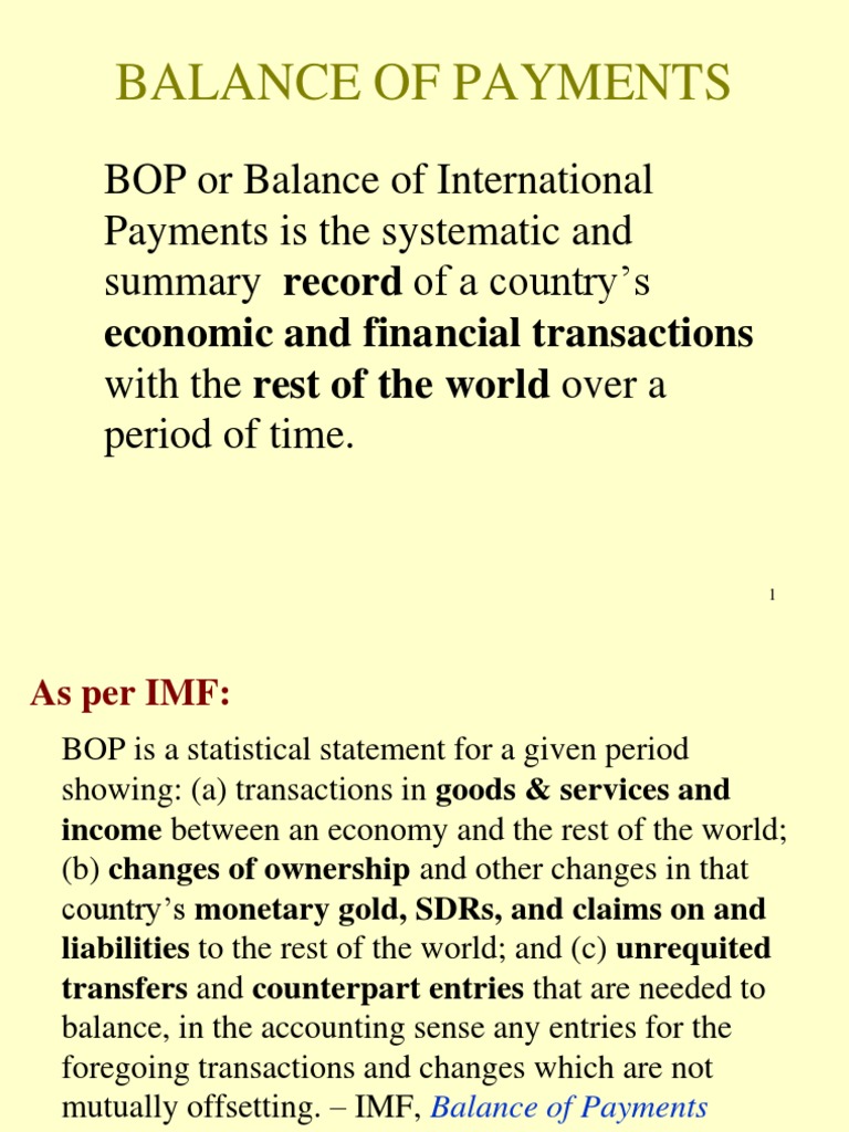 BOP Rev | Download Free PDF | Current Account | Government Budget Balance