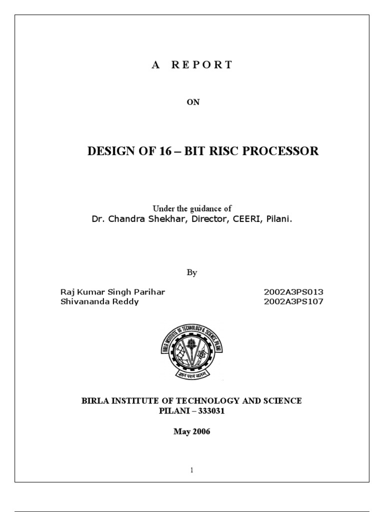 Risc Final3 | PDF | Instruction Set | Central Processing Unit