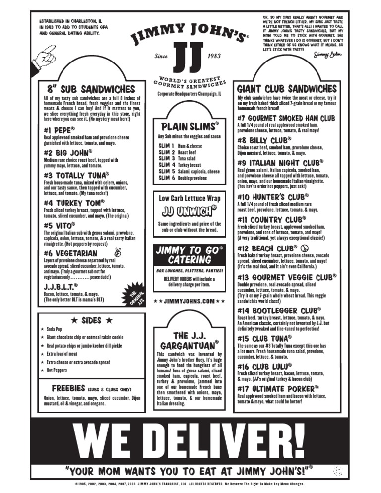 JJ Menu No Prices | PDF | Bacon | Pickled Cucumber