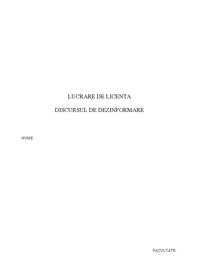 Despre Dezinformare | PDF