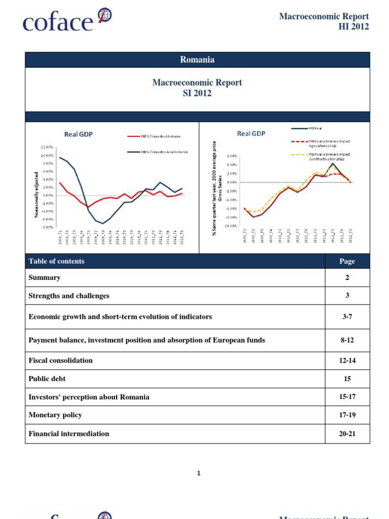 Coface - Macroeconomic Report HI 2012 | PDF | Government Budget Balance ...