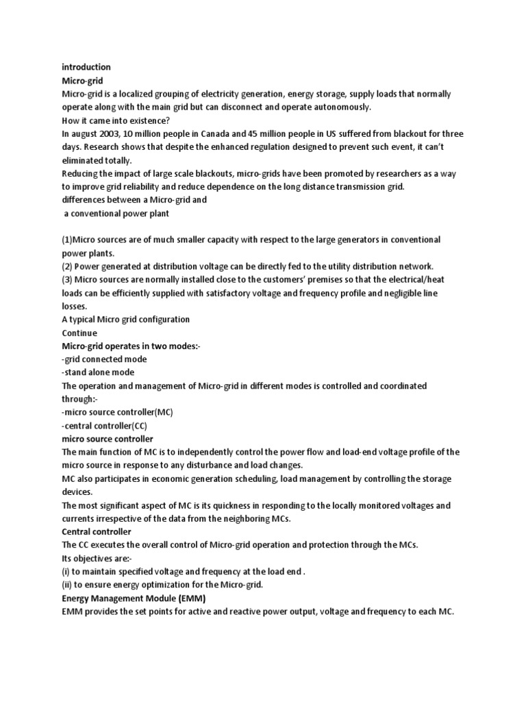 Microgrid | PDF | Electrical Grid | Distributed Generation