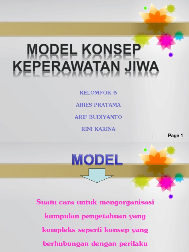 Model Konsep Keperawatan Jiwa | PDF | Karier & Perkembangan | Pengembangan Diri