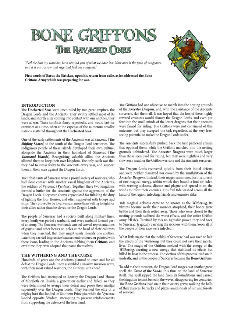 UCS Bone Griffons Stats | PDF | Galley | Cruiser