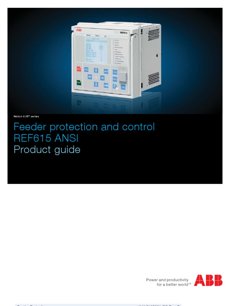 Abb Ref615 | PDF | Relay | Electrical Substation