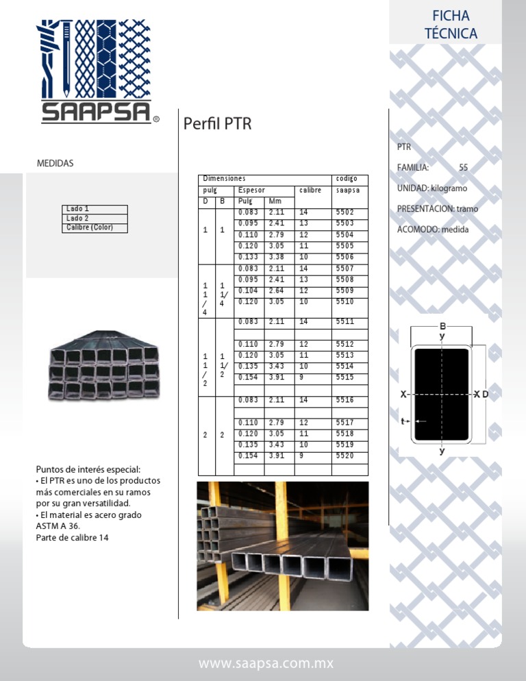 FT Perfil PTR | PDF