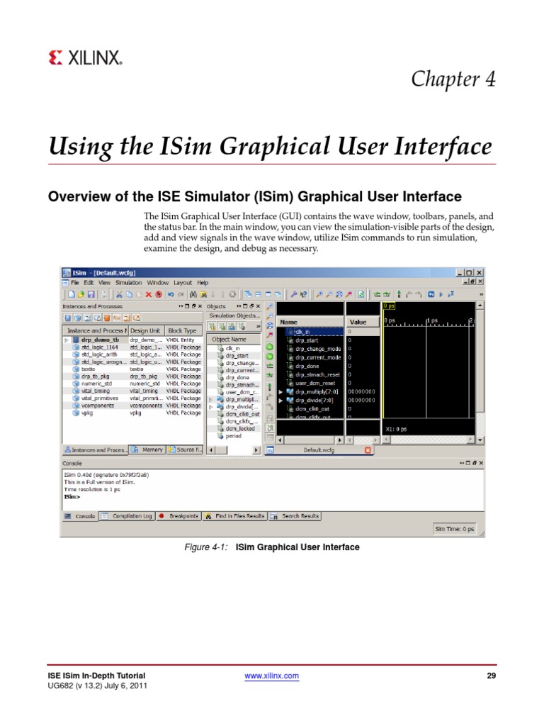 ISim Tutorial GUI and Debug | PDF | Graphical User Interfaces | Command ...