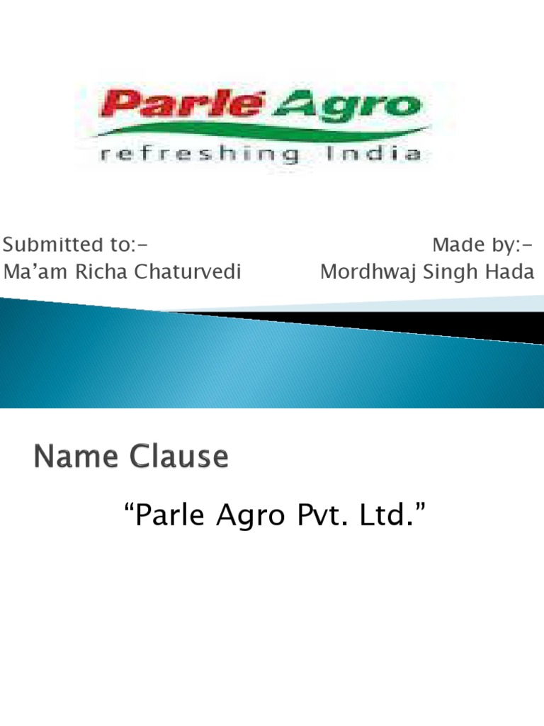 Parle Agro | PDF | Brand | Business