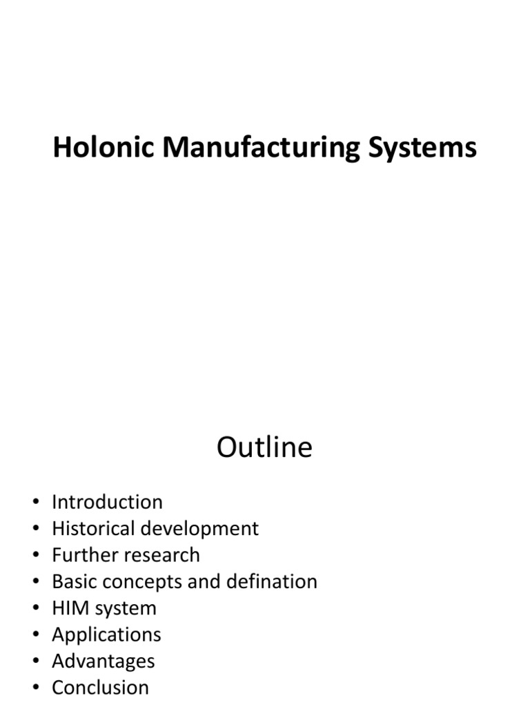 Holonic Manufacturing Systems | PDF | Hierarchy | Information