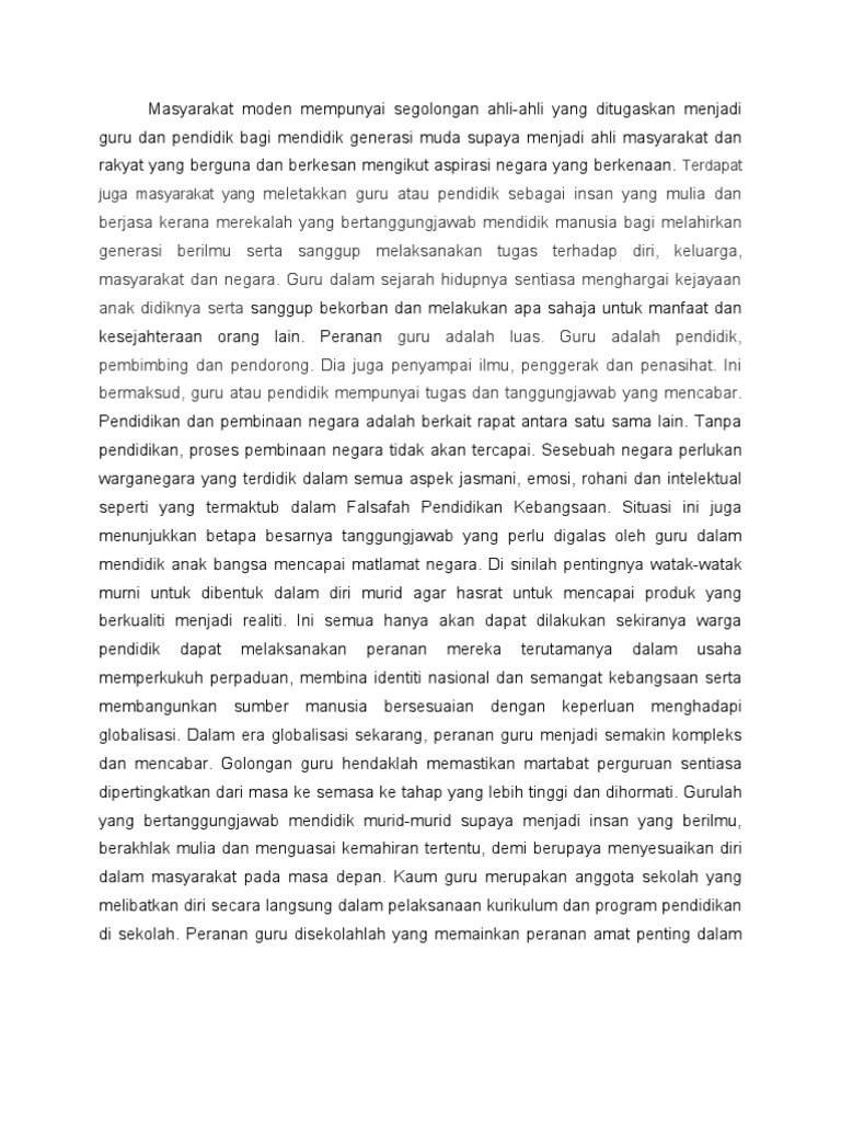 Peranan Guru DLM Membentuk Insan-Asgmt | PDF