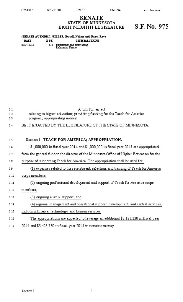 SF 975 - Miller | PDF