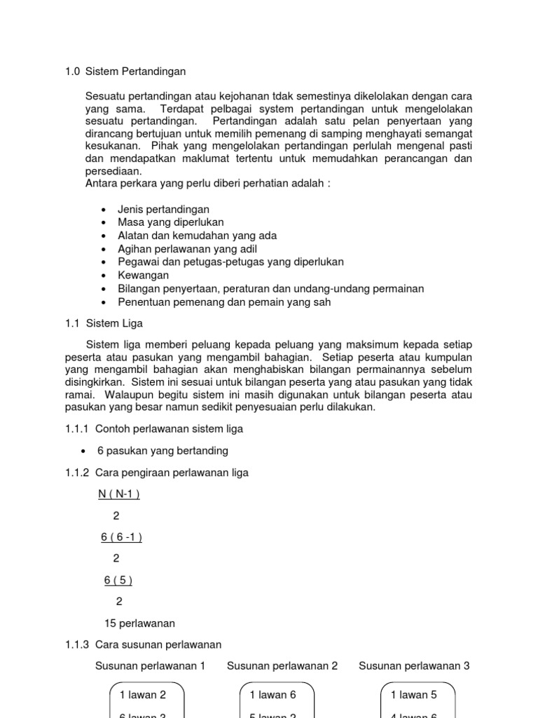 Sistem Pertandingan | PDF
