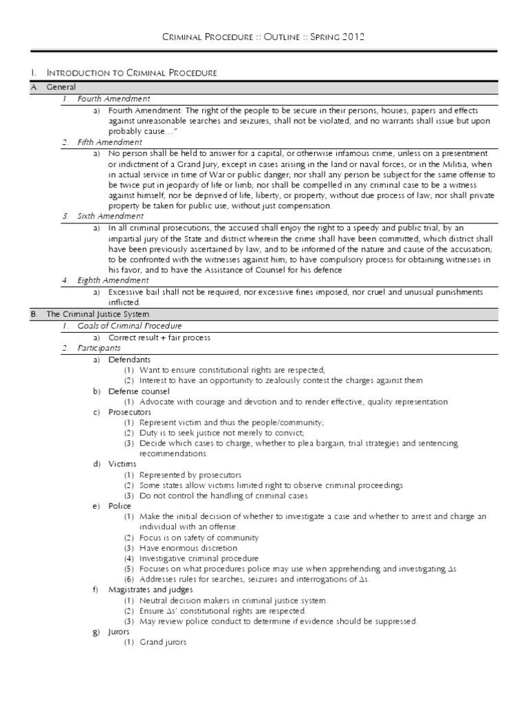 Criminal Procedure Pdf Incorporation Of The Bill Of Rights Fourth