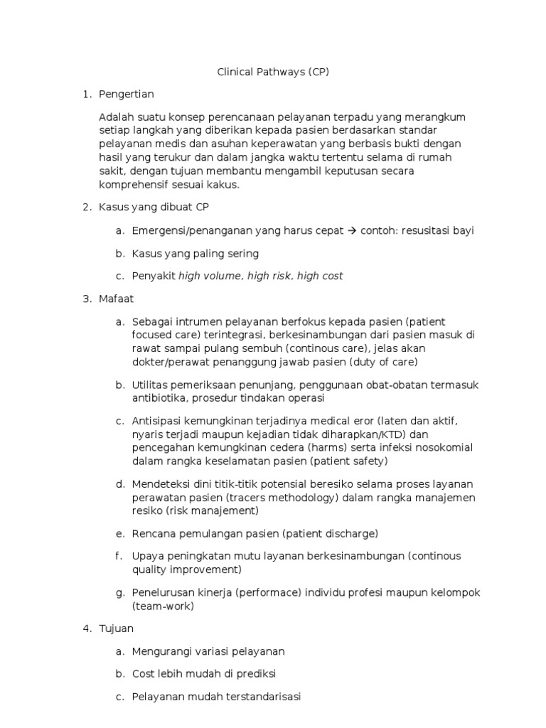 Clinical Pathways | PDF