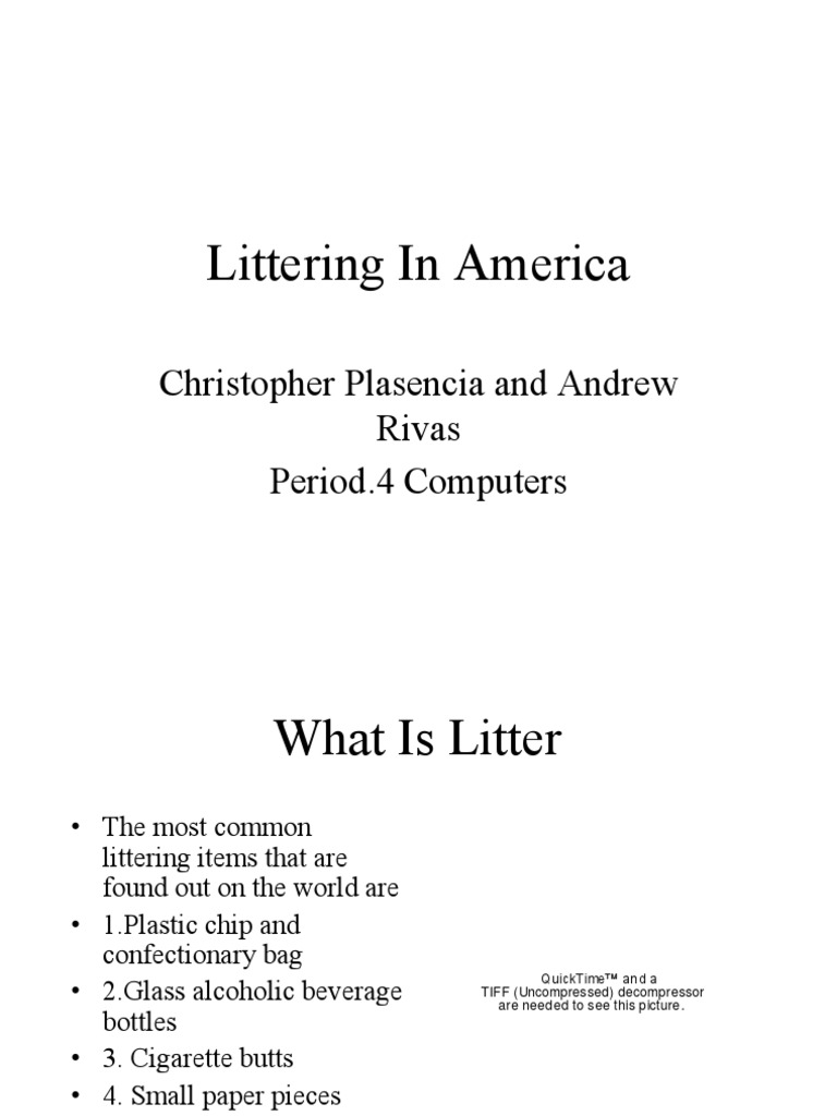 Littering Trends in America | PDF | Social Science