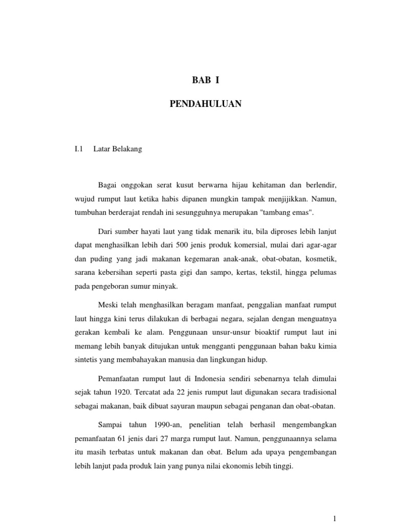 Makalah Potensi Dan Pemanfaatan Rumput Laut Makalah Potensi Dan Pemanfaatan Rumput Laut