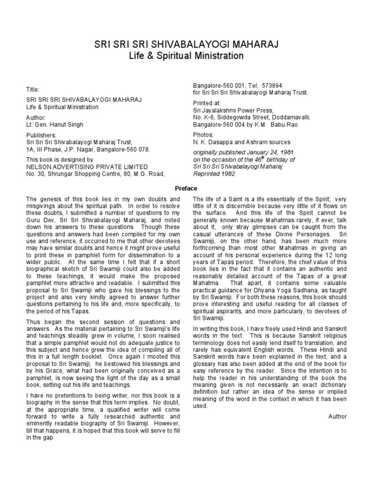 Shivabalayogi Spiritual Ministration | PDF | Spirituality | Religion ...