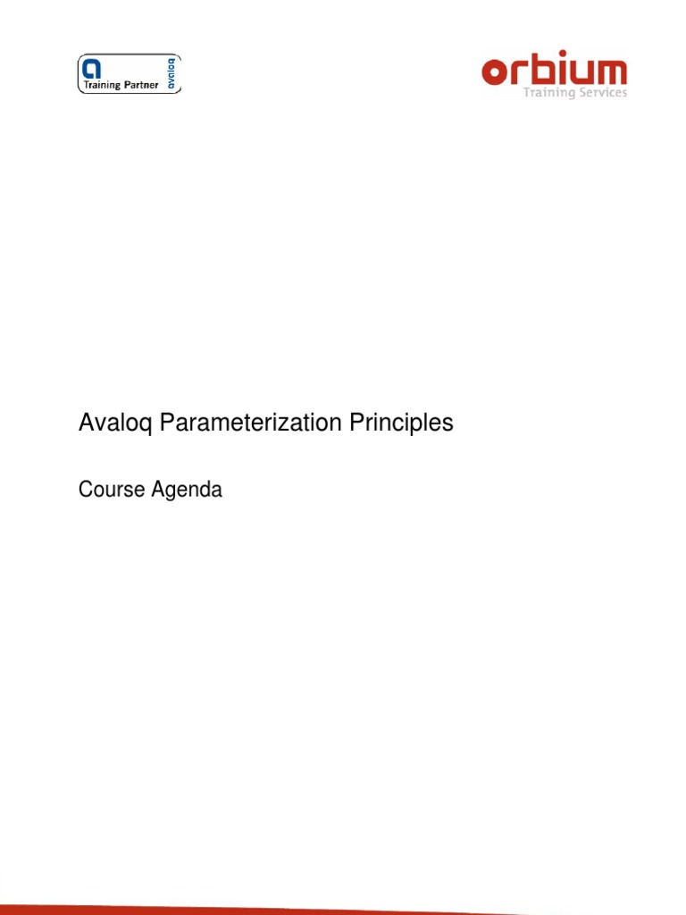 OTS Avaloq Parameterization Principles Agenda 3 1 | PDF | Application Programming Interface ...