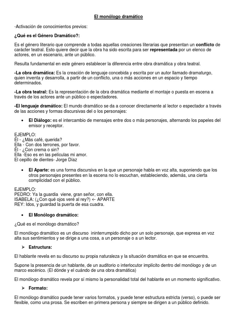 El monólogo dramático