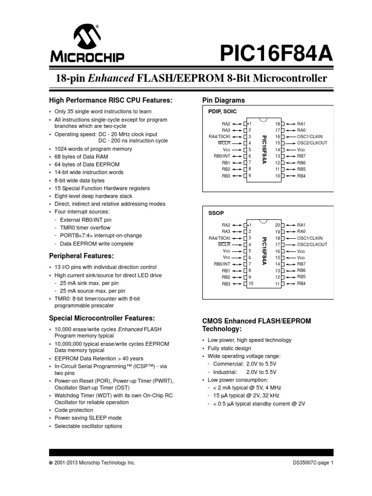 PIC16F84A | PDF