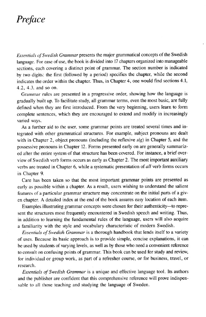 05 Essentials of Swedish Grammar A Practical Guide To The Mastery of ...